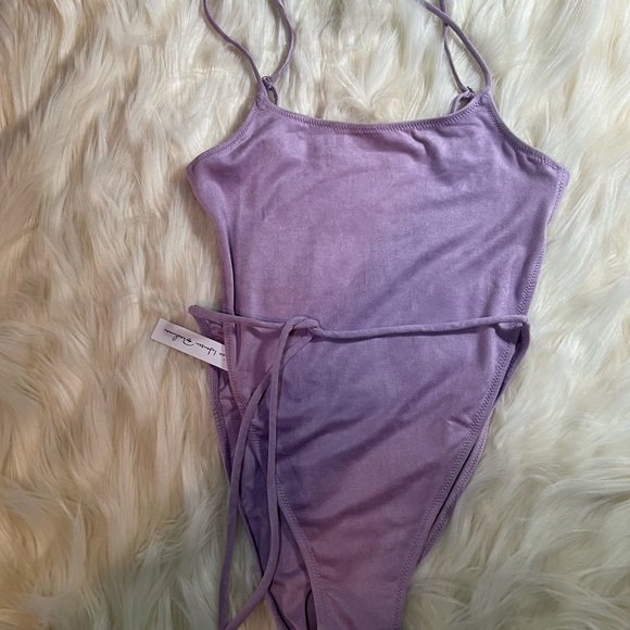 REVOLVE | Swim | Monica Hansen Beachwear Violet Suade Onepiece Swimsuit ...